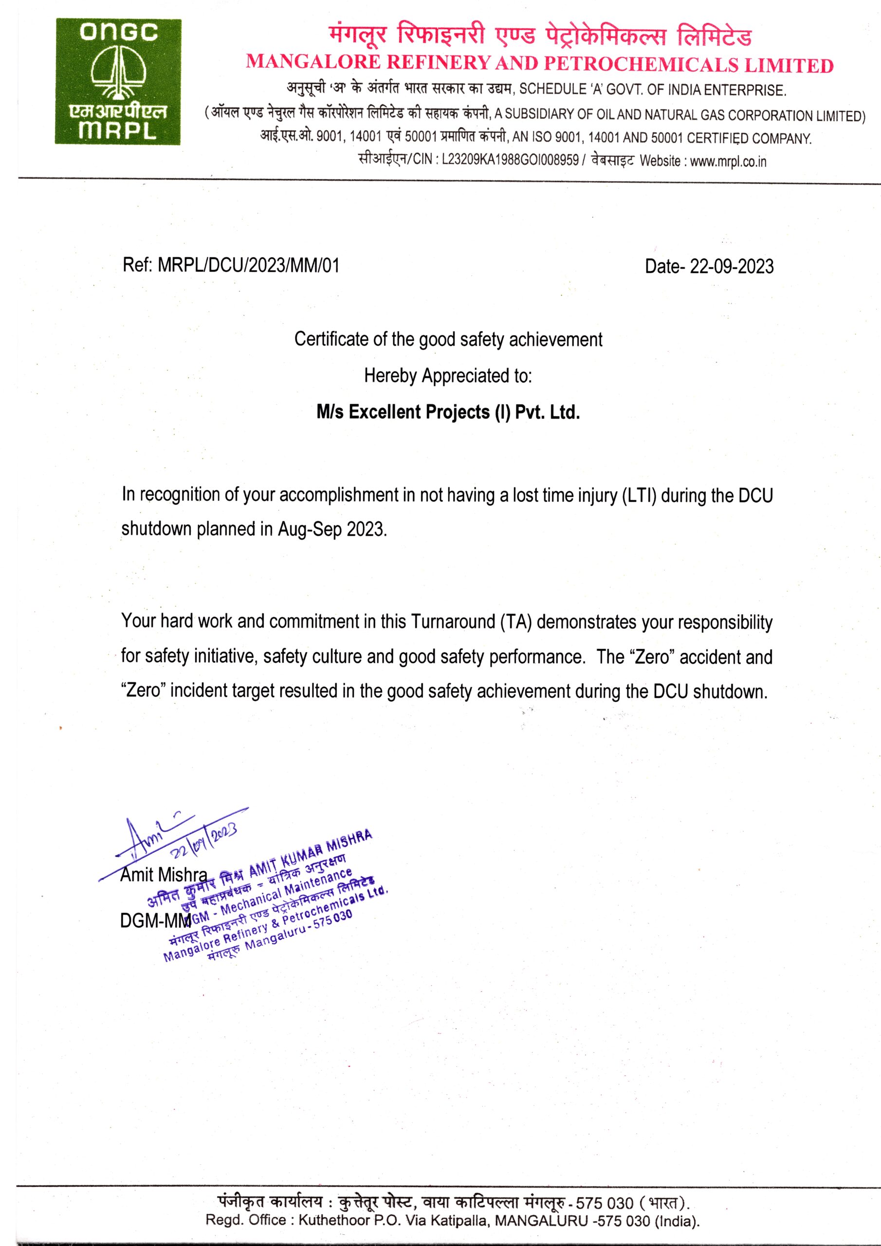 Quality & Safety – Excellent Projects